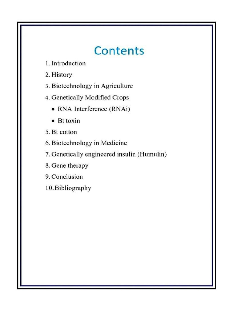 Biotechnology Project | PDF