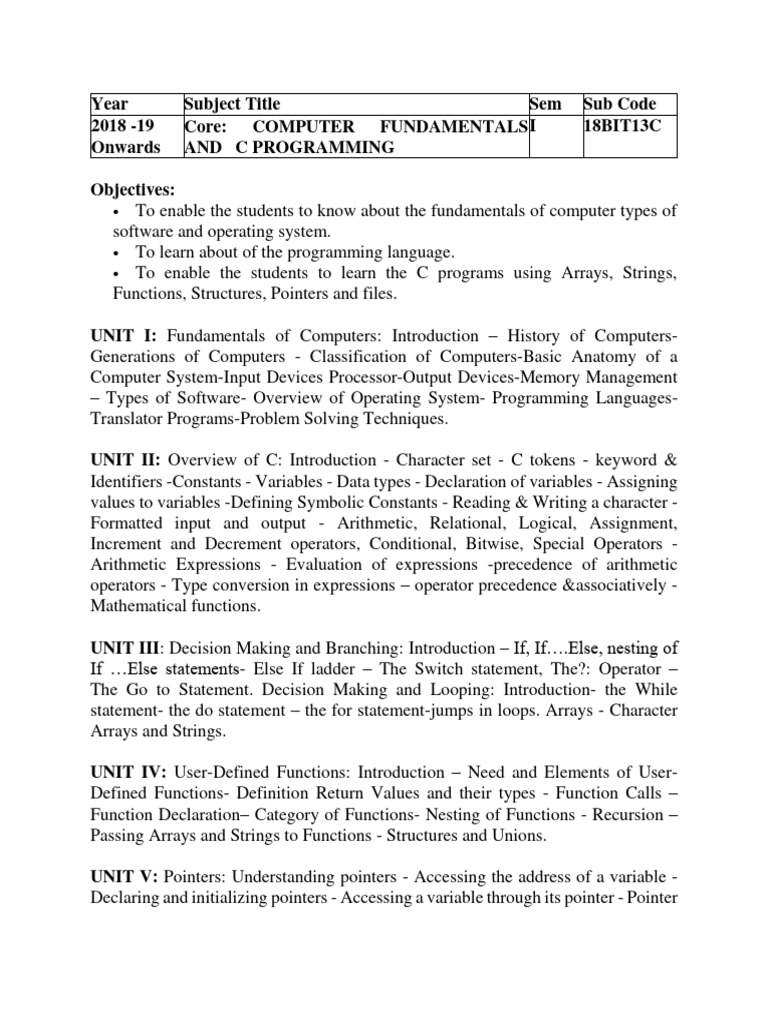 Intro C Programming | PDF | Computer Data Storage | Central Processing Unit