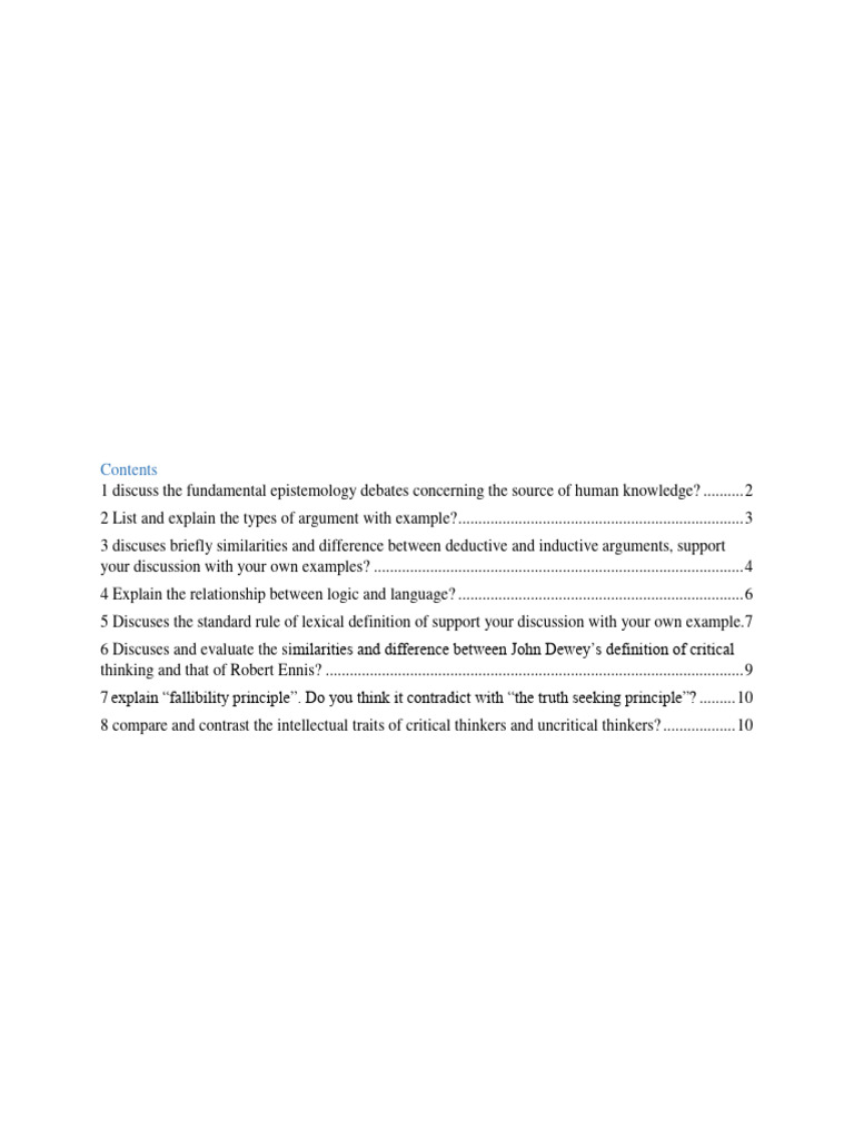Epistemology and Argument Types Explained | PDF | Argument | Epistemology
