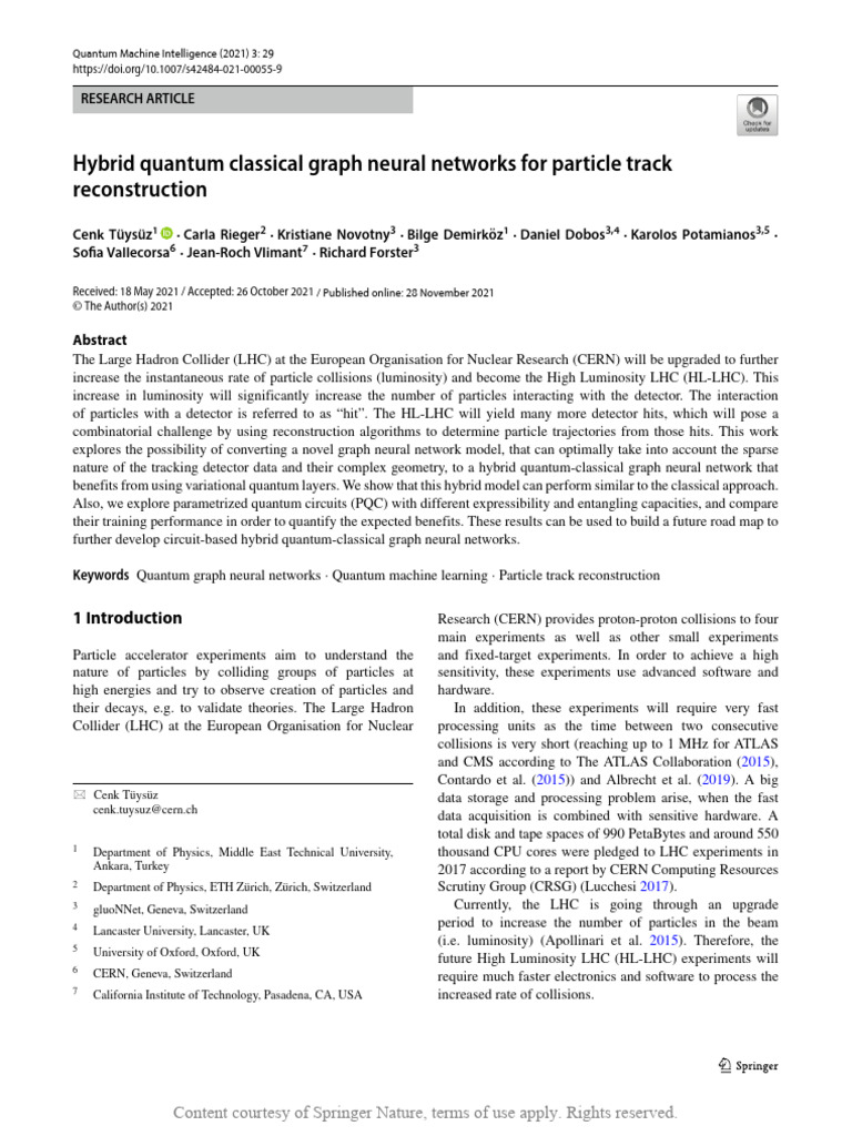 Hybrid Quantum Classical Graph Neural Networks For | PDF Hybrid Quantum Classical Graph Neural Networks For | PDF