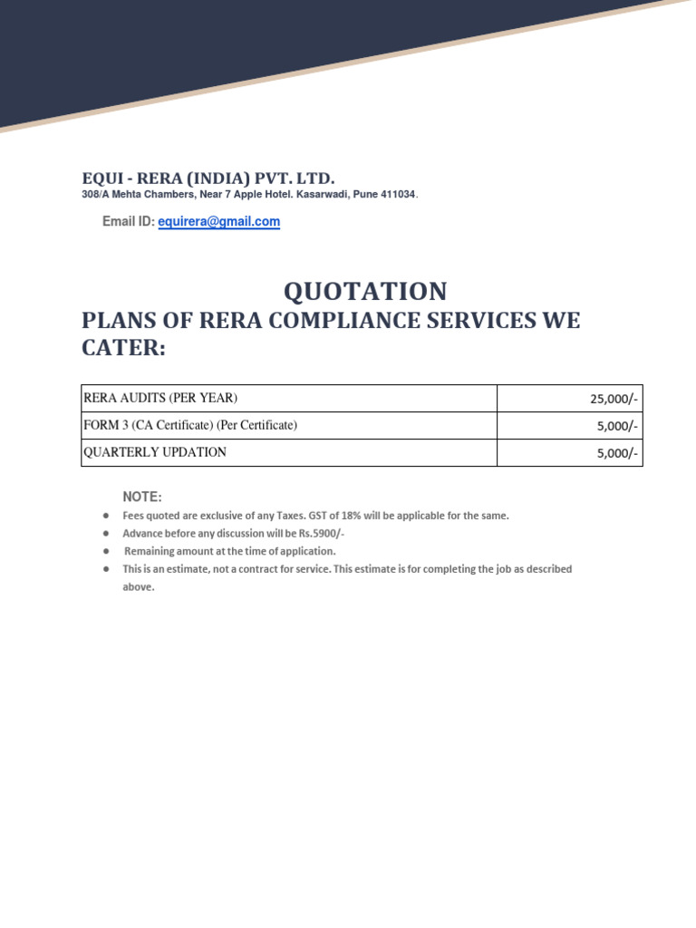 Quotation Compliances | PDF | Finance & Money Management | Technology ...