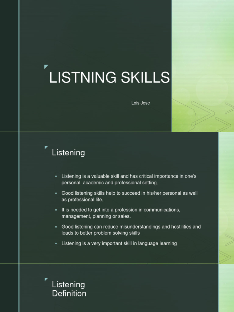 Listening-Skills | PDF