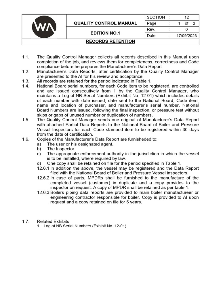 Records Retention Guidelines | PDF