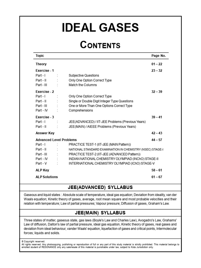 Ideal Gas | PDF | Gases | Materials