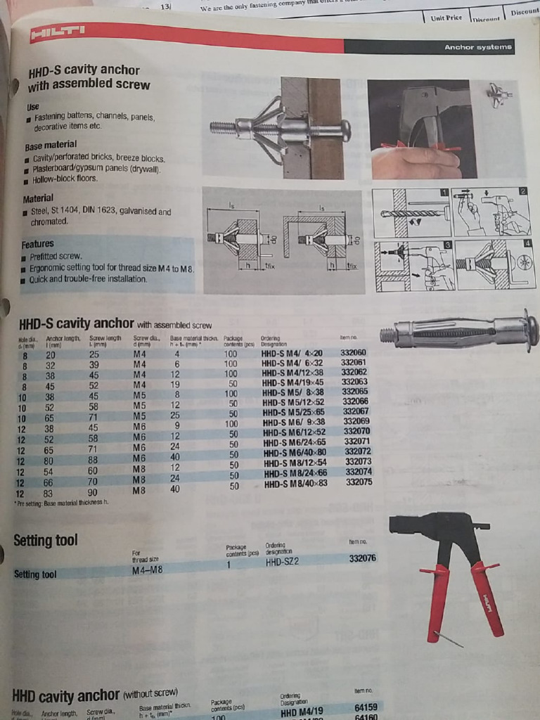 Cavity Anchor Data Sheet | PDF Cavity Anchor Data Sheet | PDF