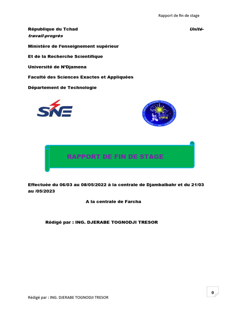 Rapport de stage en électromécanique | PDF | Ordinateurs | Technologie et ingénierie