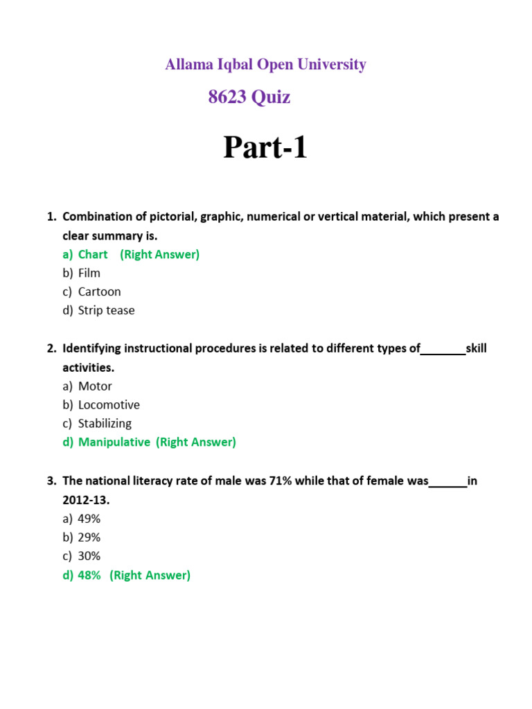 8623 Quiz | PDF | Curriculum | Teachers