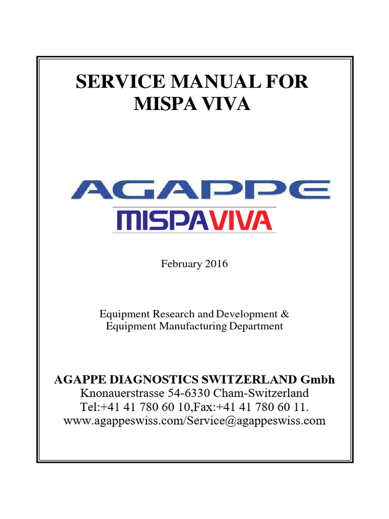 Mispa Viva Service Manual | PDF