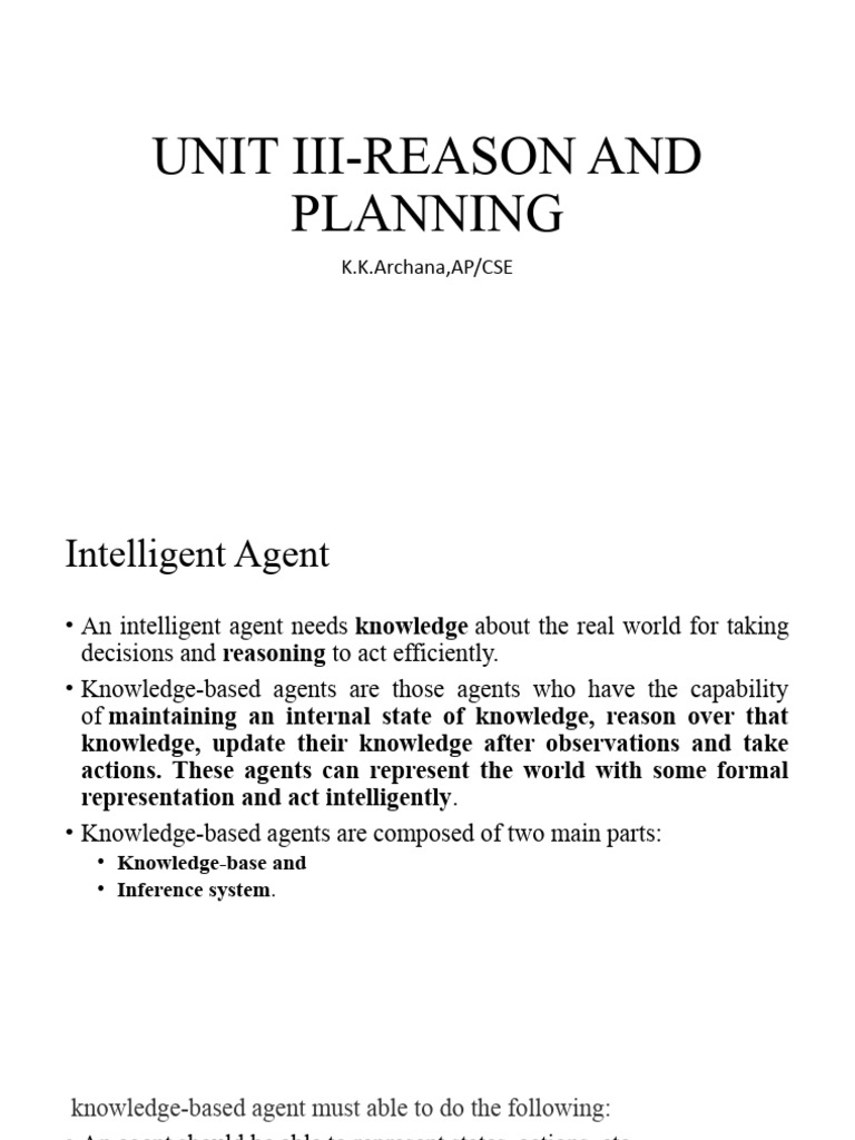 Unit III | PDF | First Order Logic | Logic