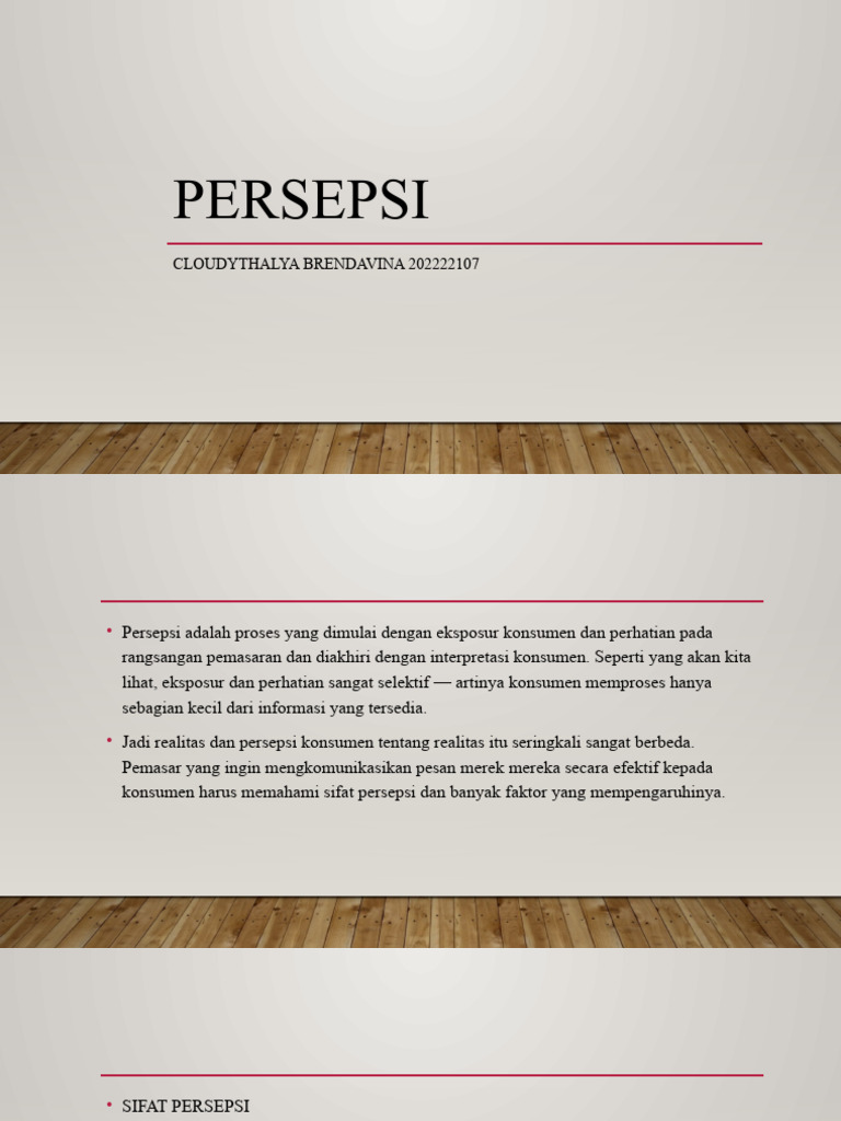 CH 8 Persepsi | PDF