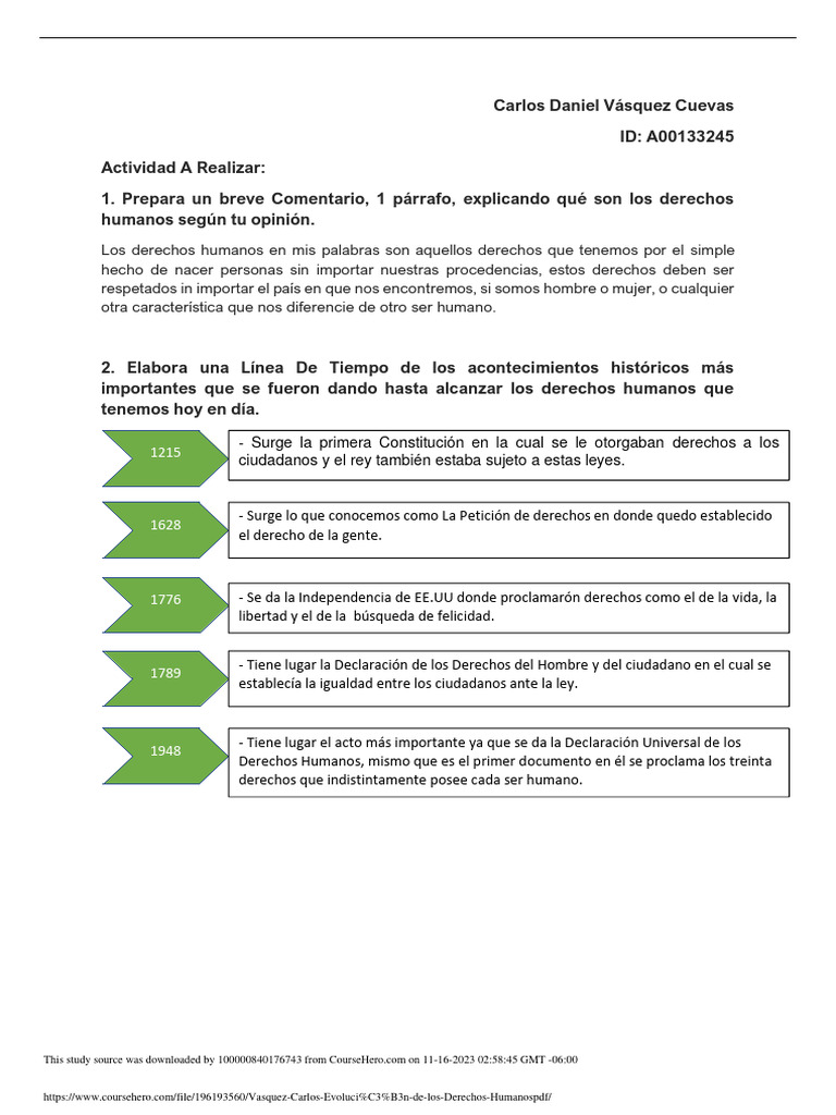 Vasquez Carlos Evoluci N de Los Derechos Humanos PDF | PDF