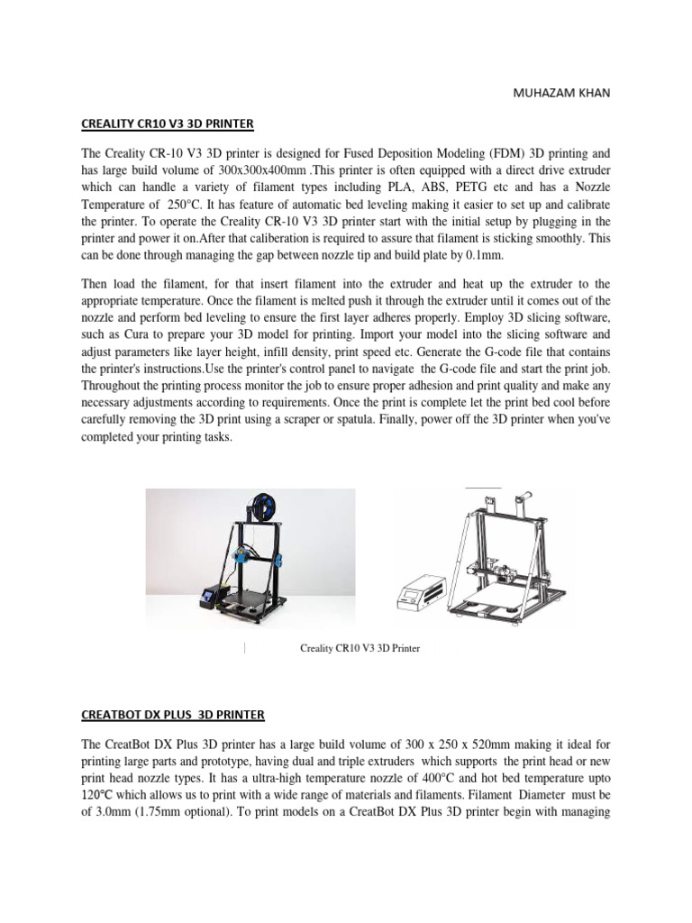 3D Printer | PDF | 3 D Printing | Industrial Processes