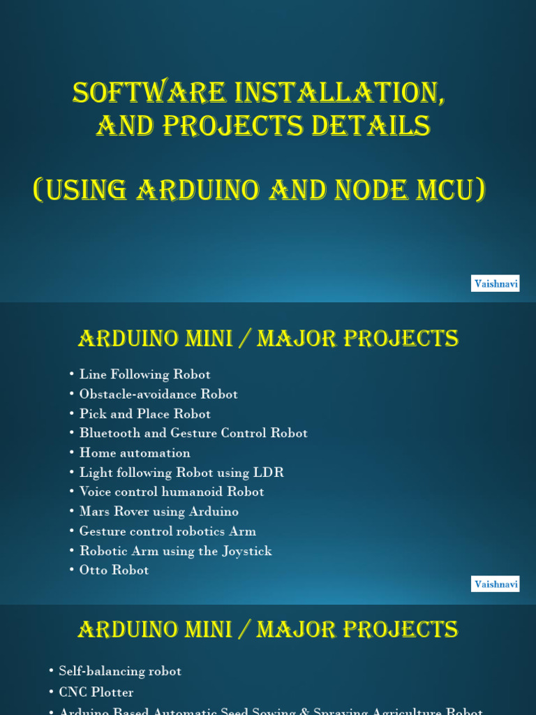 B.minor & Major Project - Software Installation and Project List Arduino IoT | PDF | Arduino ...