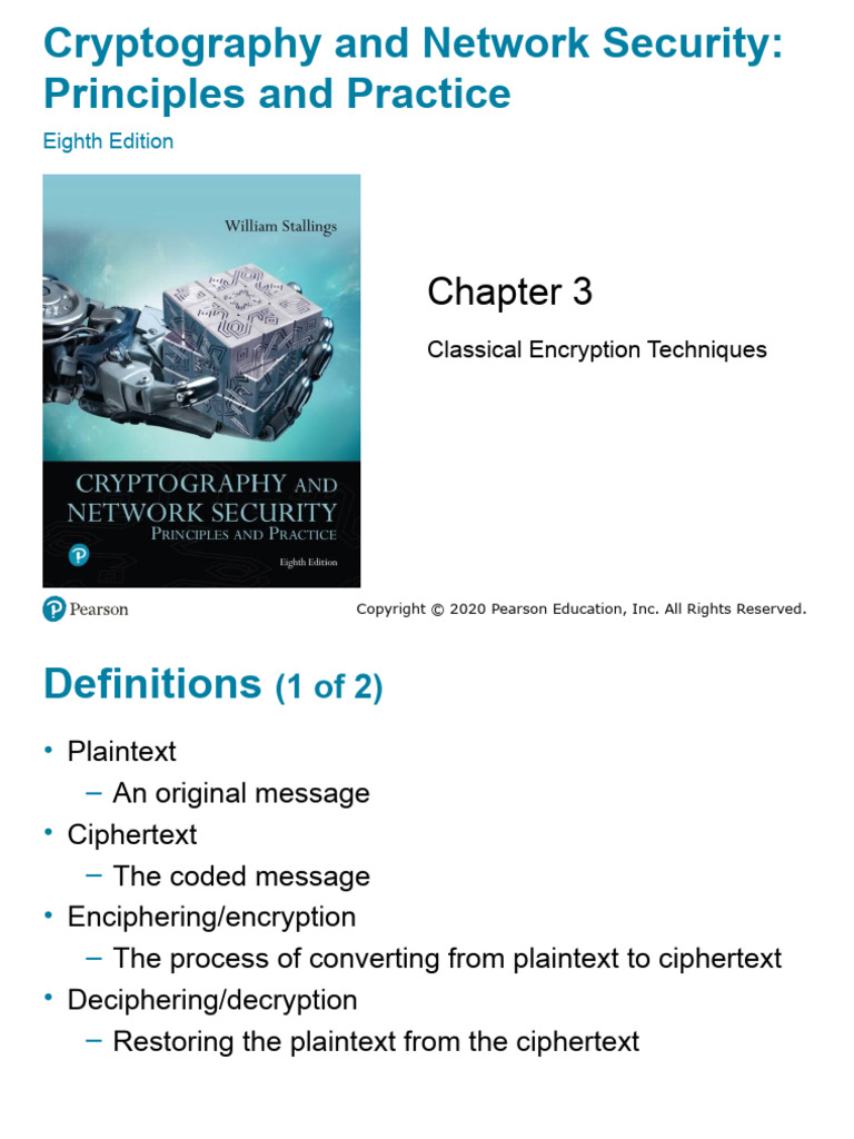 Stallings 8e Accessible Fullppt 03 | PDF | Cryptography | Cryptanalysis