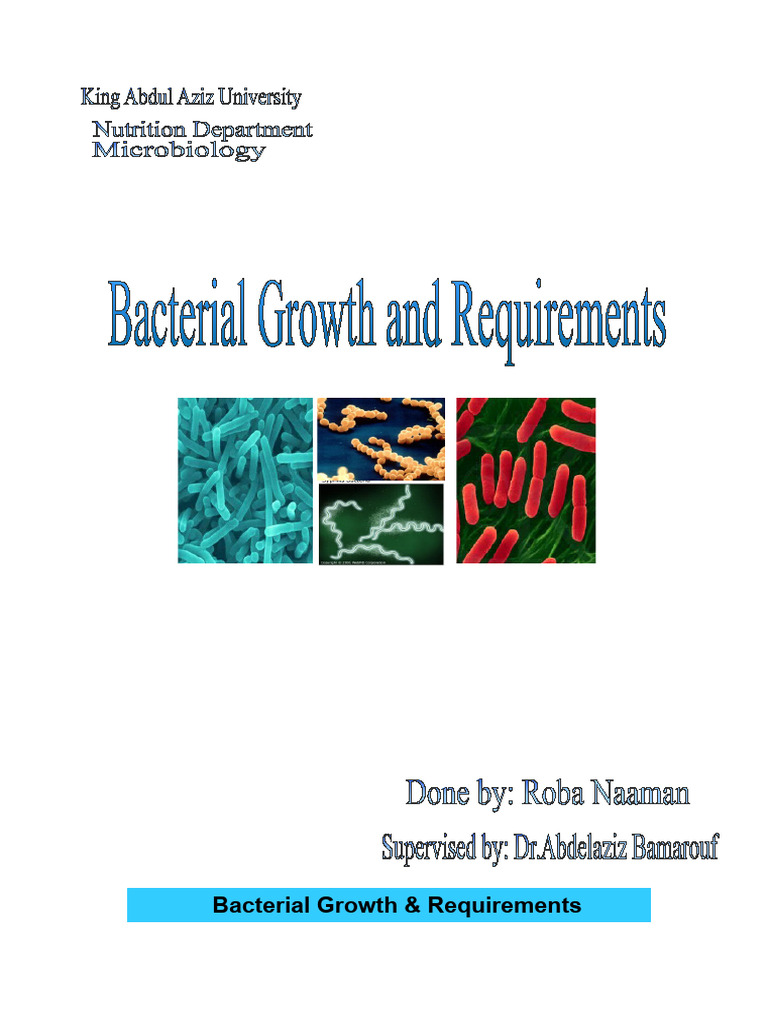 Bacteria Growth Requirements (Microbioligy) | PDF | Bacteria | Colony ...
