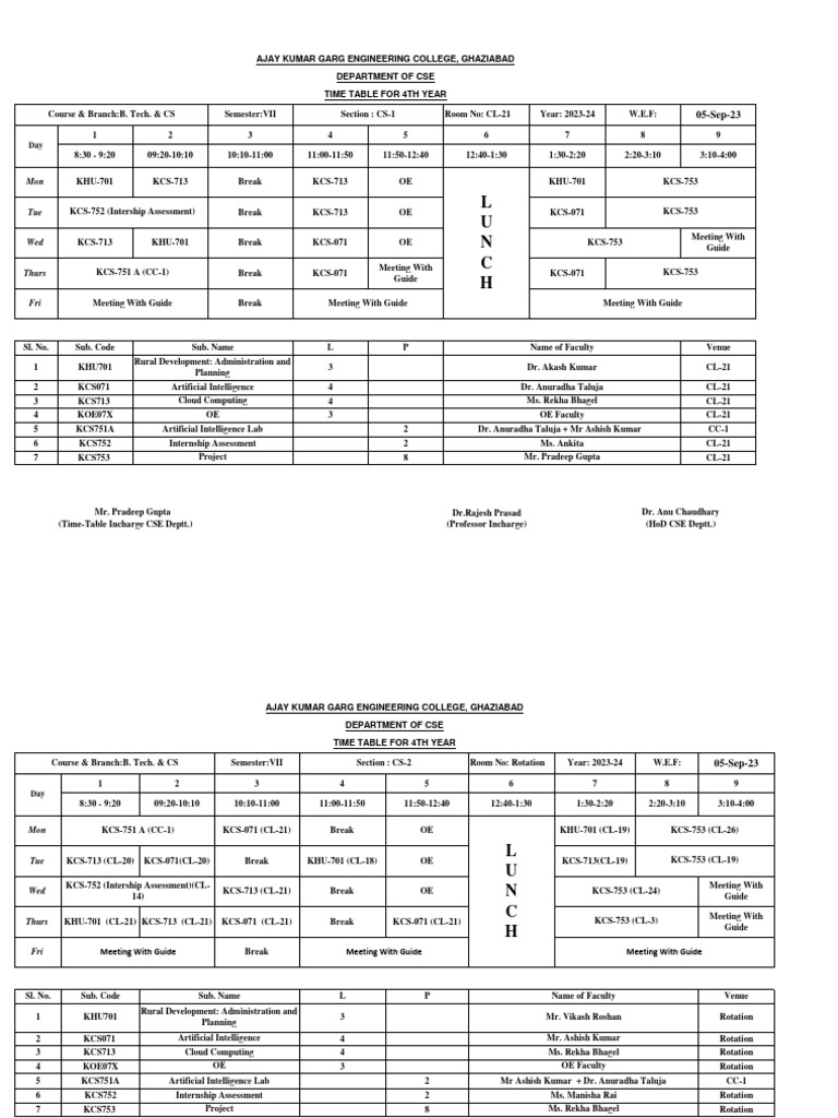 Updated All Class TT Wef 16 Oct | PDF | Computing | Systems Science