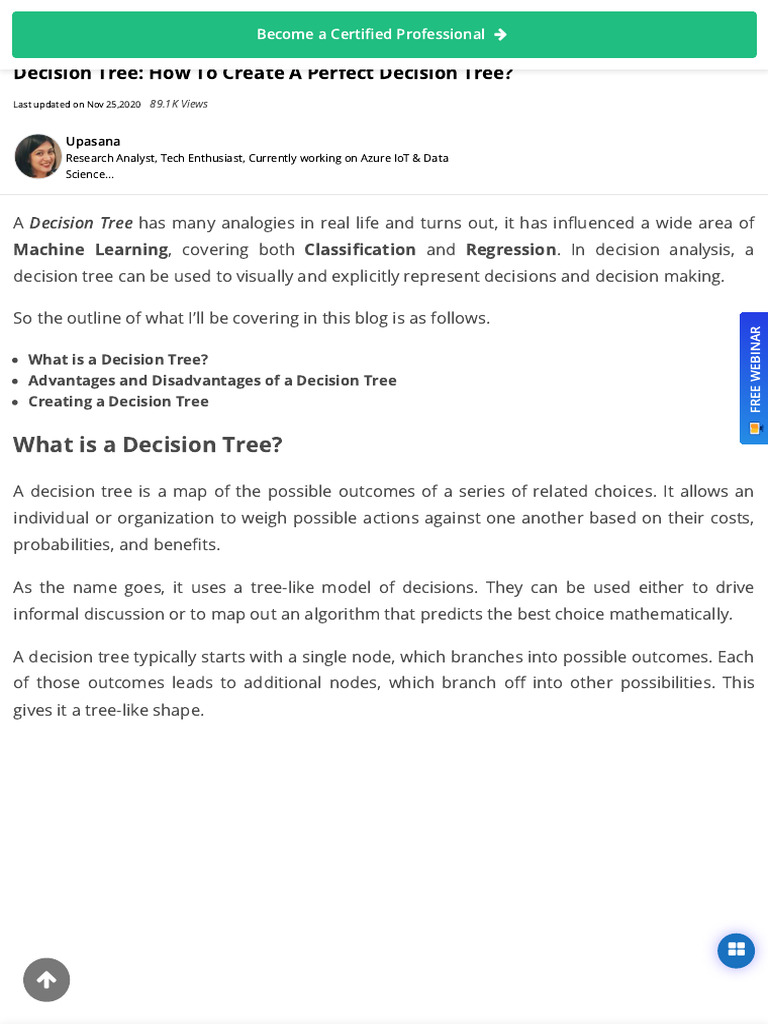 Decision Tree Decision Tree Introduction With Ex | PDF | Cognition ...