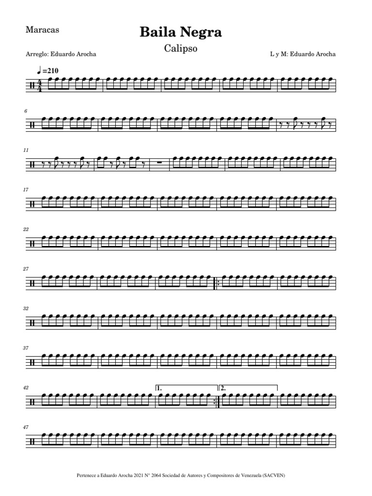 Calipso Sheet Music by Arocha | PDF