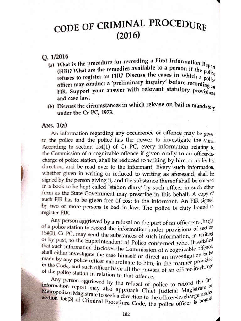 CRPC Solved Papers 2016-18 (Ajit) | PDF