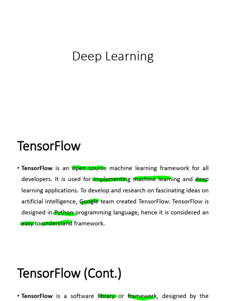 TensorFlow Sec1 | PDF | Artificial Neural Network | Deep Learning