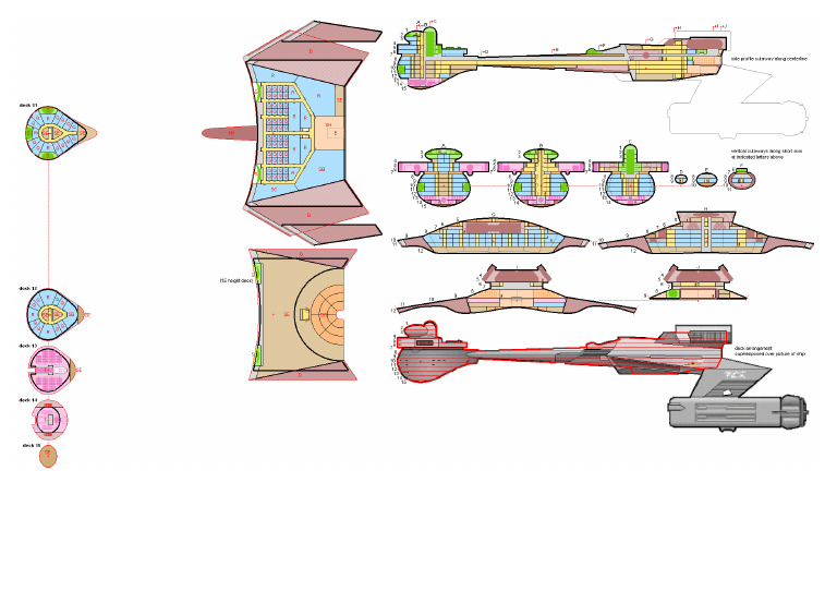 Klingon D7 Deck Plans 2 of 2 | PDF