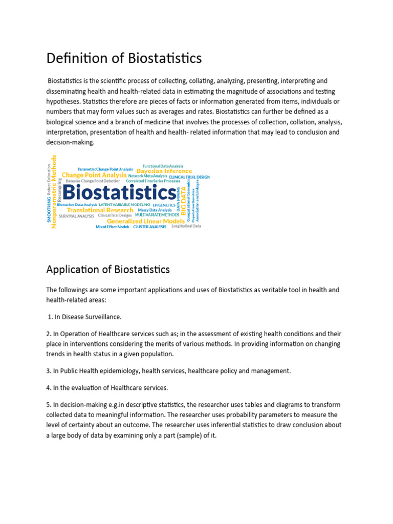 Role of Biostats in Environmenal Scien e | PDF | Biostatistics | Statistics
