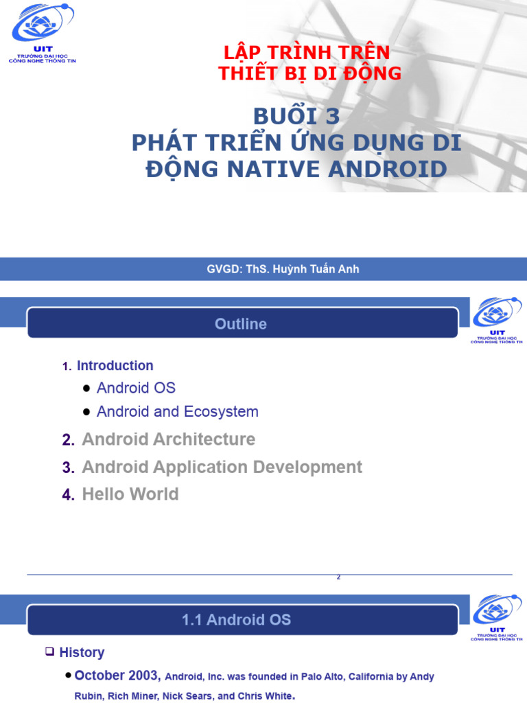 Slide3.1 AndroidNative | PDF | Java (Programming Language) | Android (Operating System)