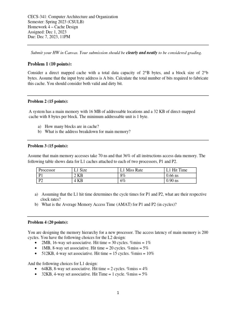 Problem 2 (15 Points) | PDF