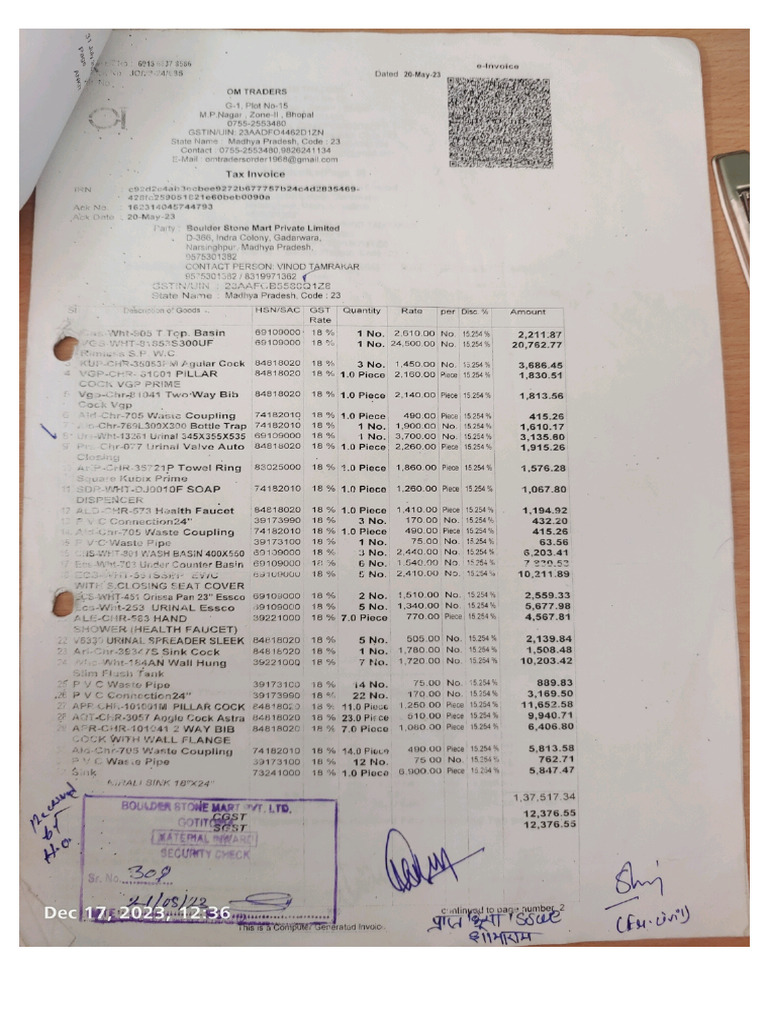 Bhopal Plumbing Materials | PDF