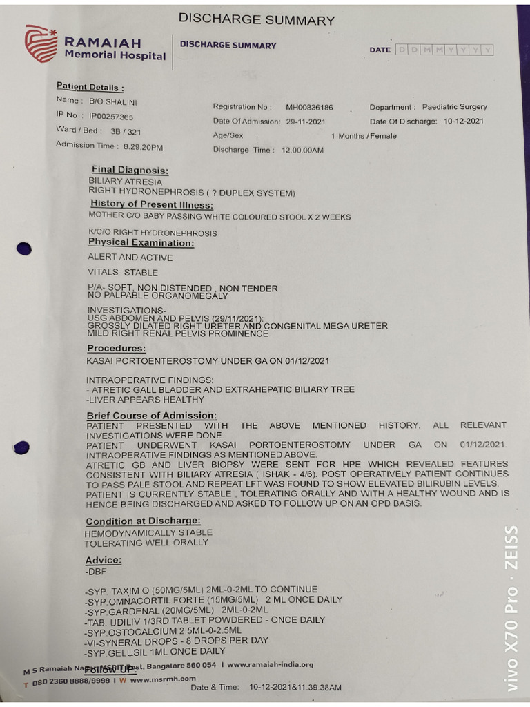 Shalini Hospital Records | PDF