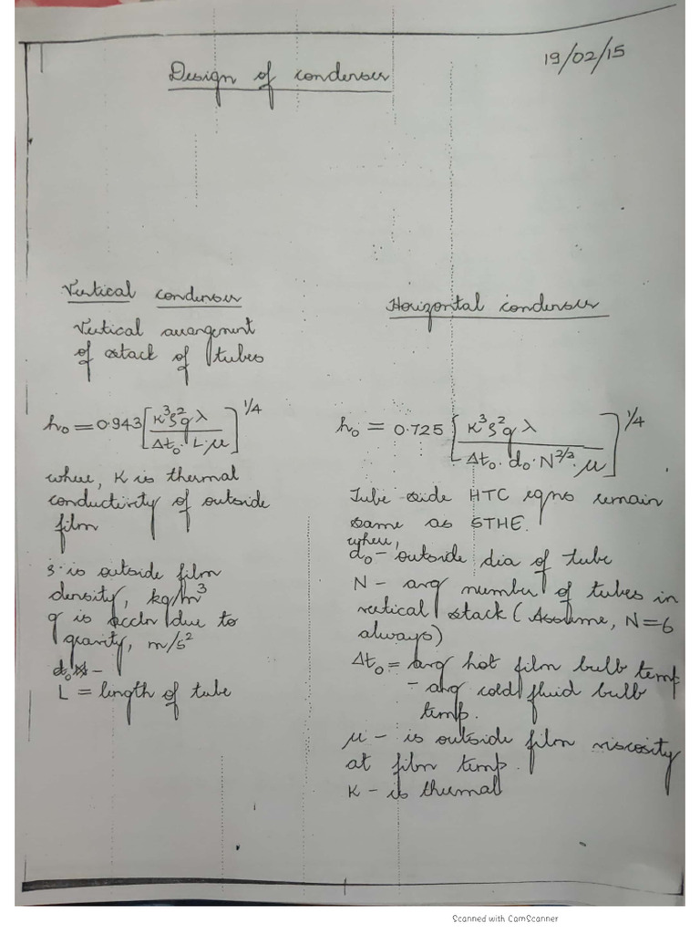Condenser Notes | PDF