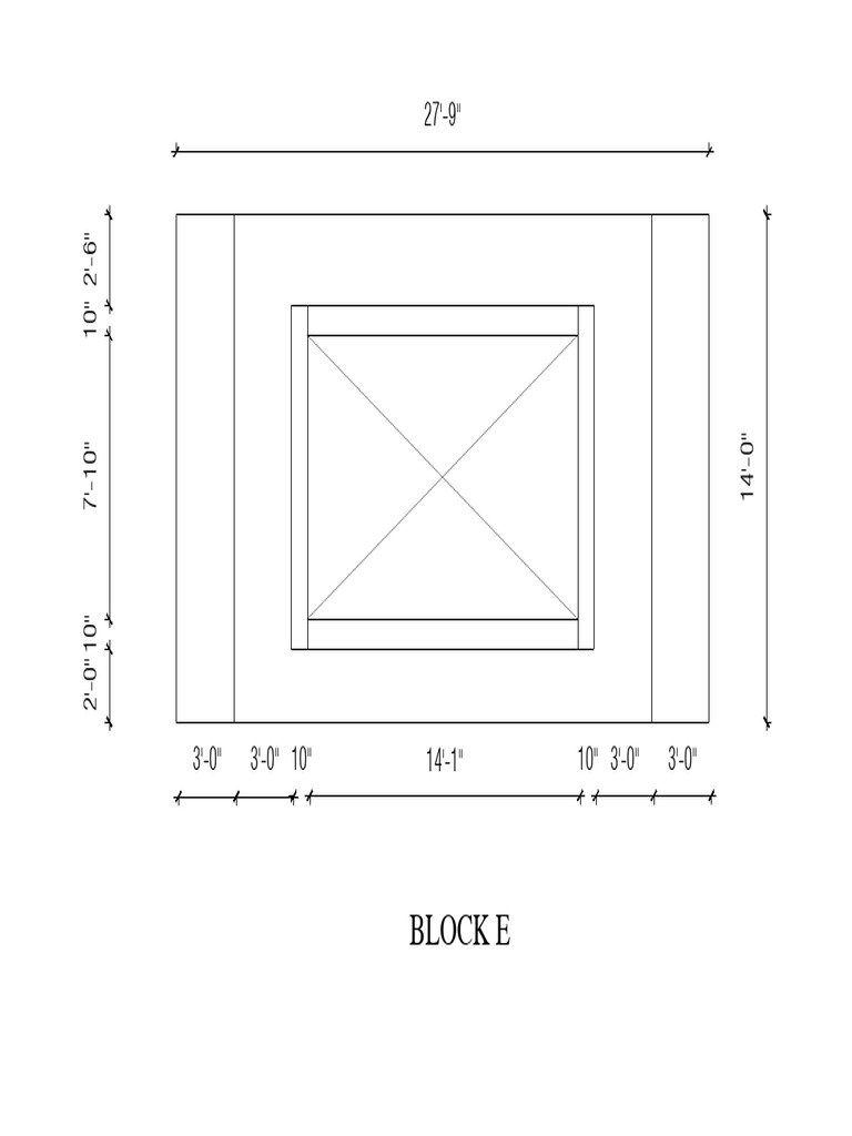 Block E Dimensions and Measurements | PDF