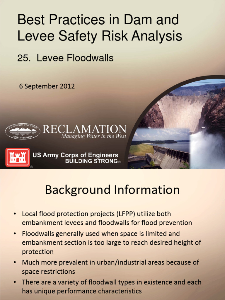 Levee Floodwall Safety Best Practices | PDF | Levee | Soil Mechanics
