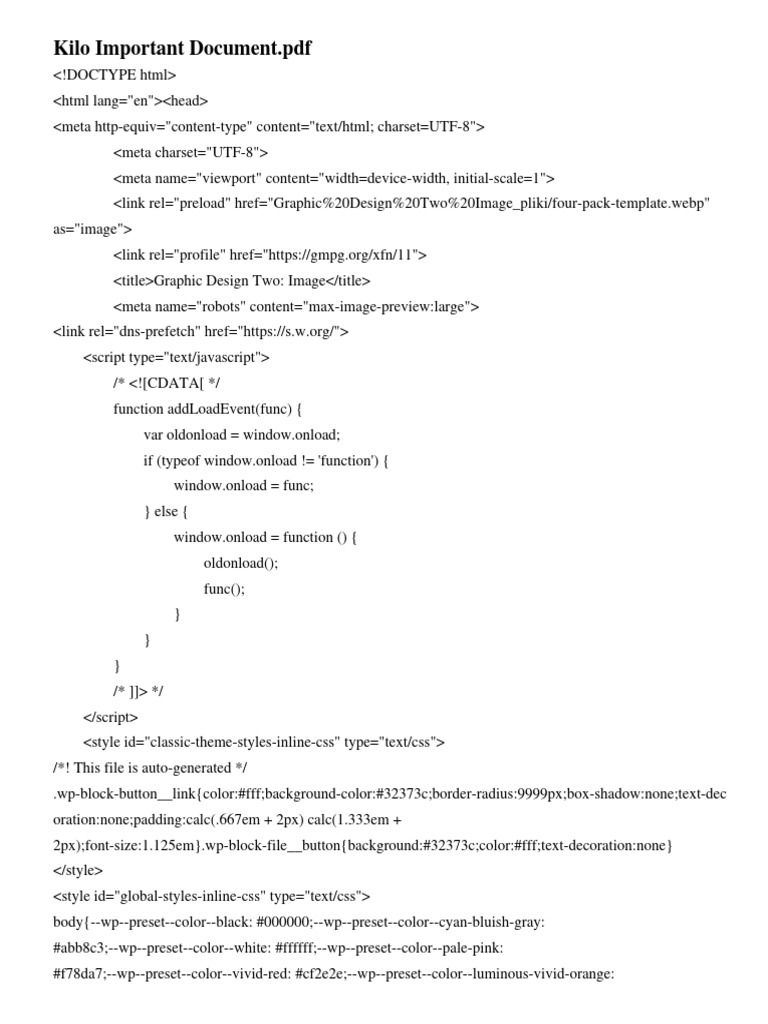 Kilo Important Document | PDF | Software | Computing