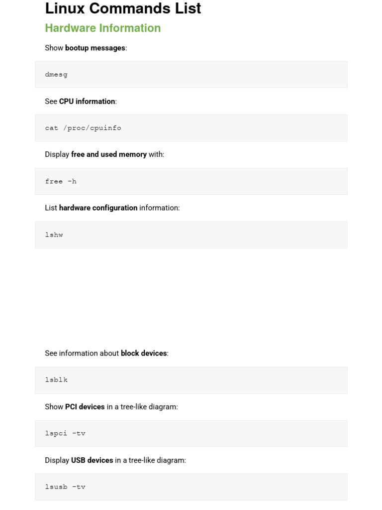 Linux Command Pdf Computer File Filename