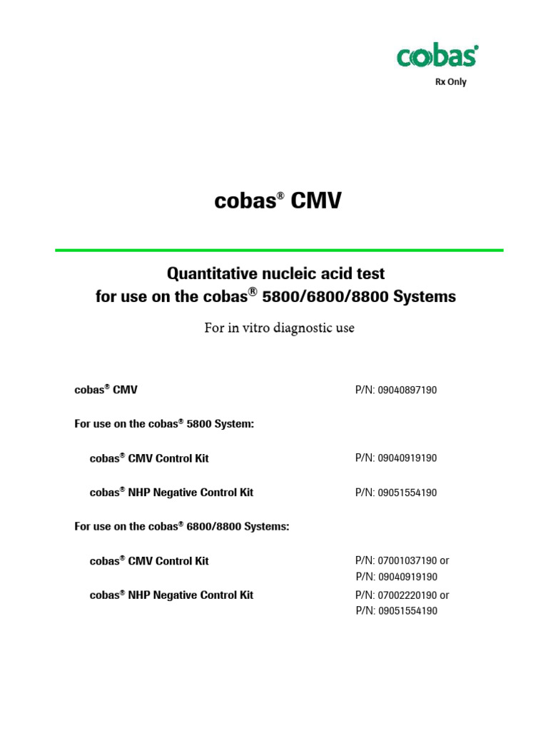 CMV Quant PCR | PDF | Infection | Polymerase Chain Reaction