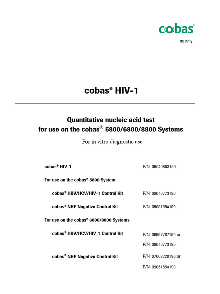 Hiv-1 Quant PCR | PDF | Hiv/Aids | Management Of Hiv/Aids
