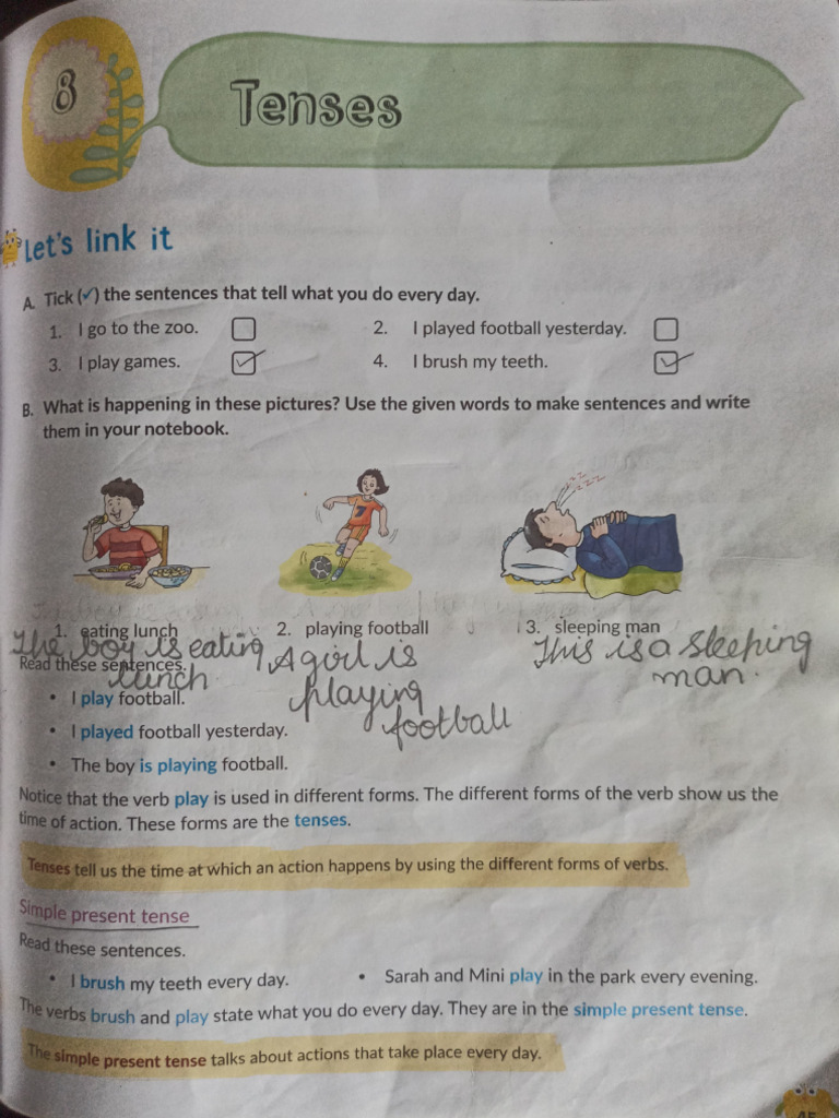 English - Tenses Topic Answer Key. | PDF | Grammatical Tense | Verb