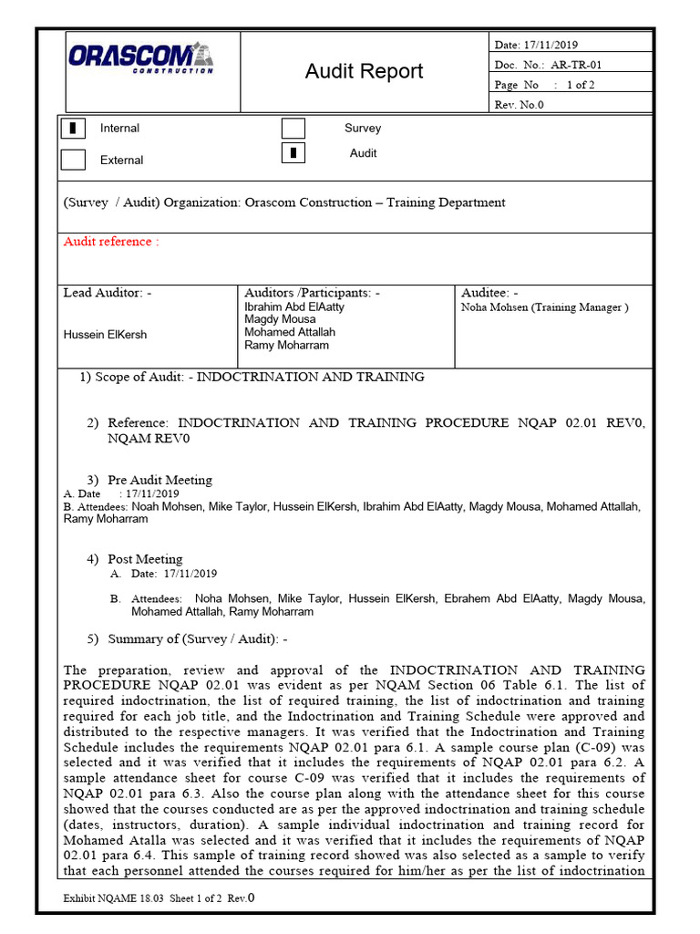 TR-01 Audit Report | PDF