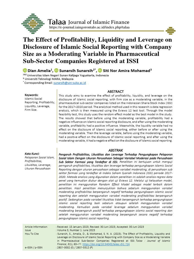 63 77+Sunarsih,+S.,+Amalia,+D.,+&+Mohamad,+S.+N.+a.+ (2023) .+the+Effect+of+Profitability ...