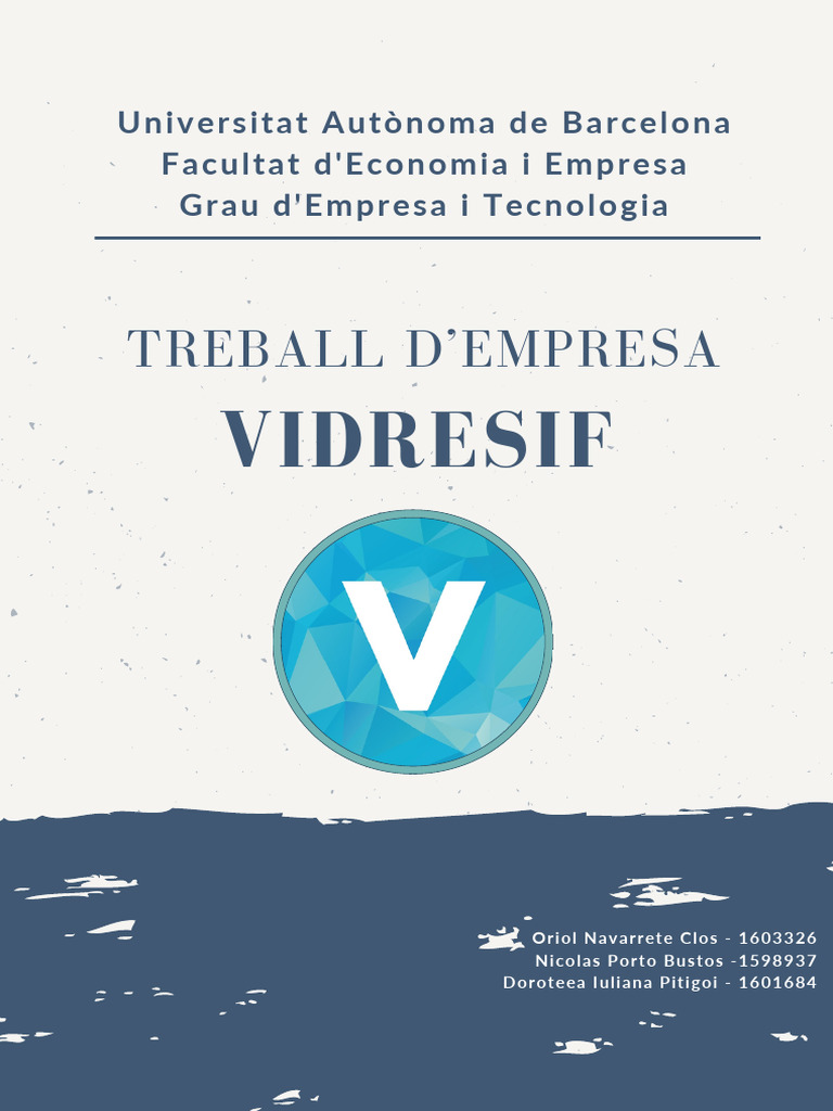 Treball D'empresa - Vidresif | PDF