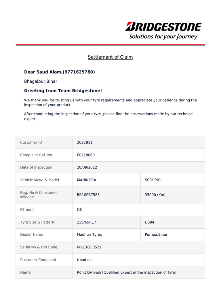 E Claim1663670530 | PDF | Tire | Transport