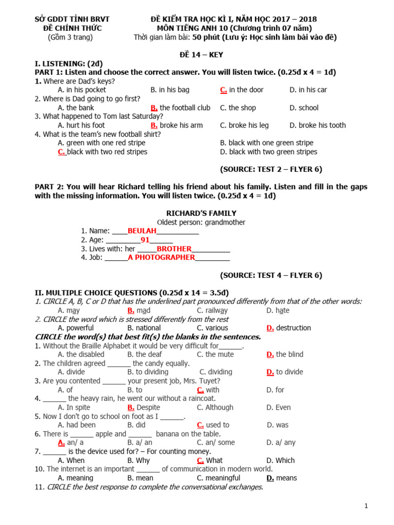 English 10 Midterm Exam 2017-2018 | PDF | Milk | Sleep