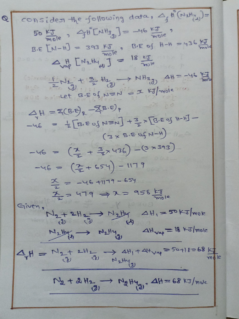 Thermochemistry Practice Worksheet L-3, Qno 2 | PDF