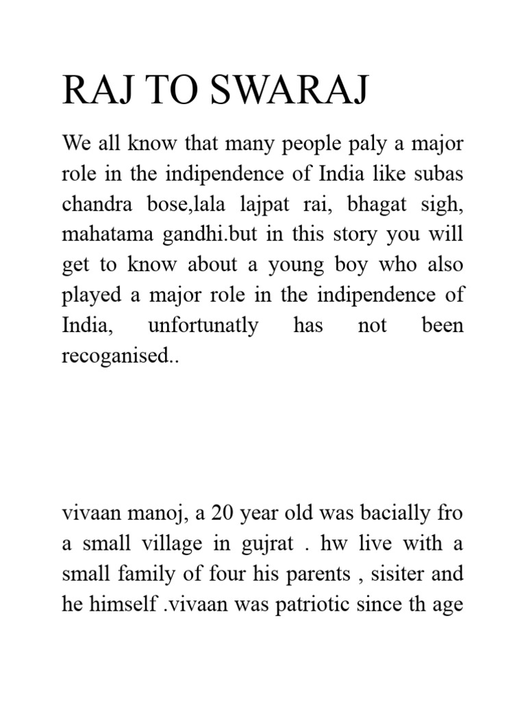 Raj To Swaraj | PDF