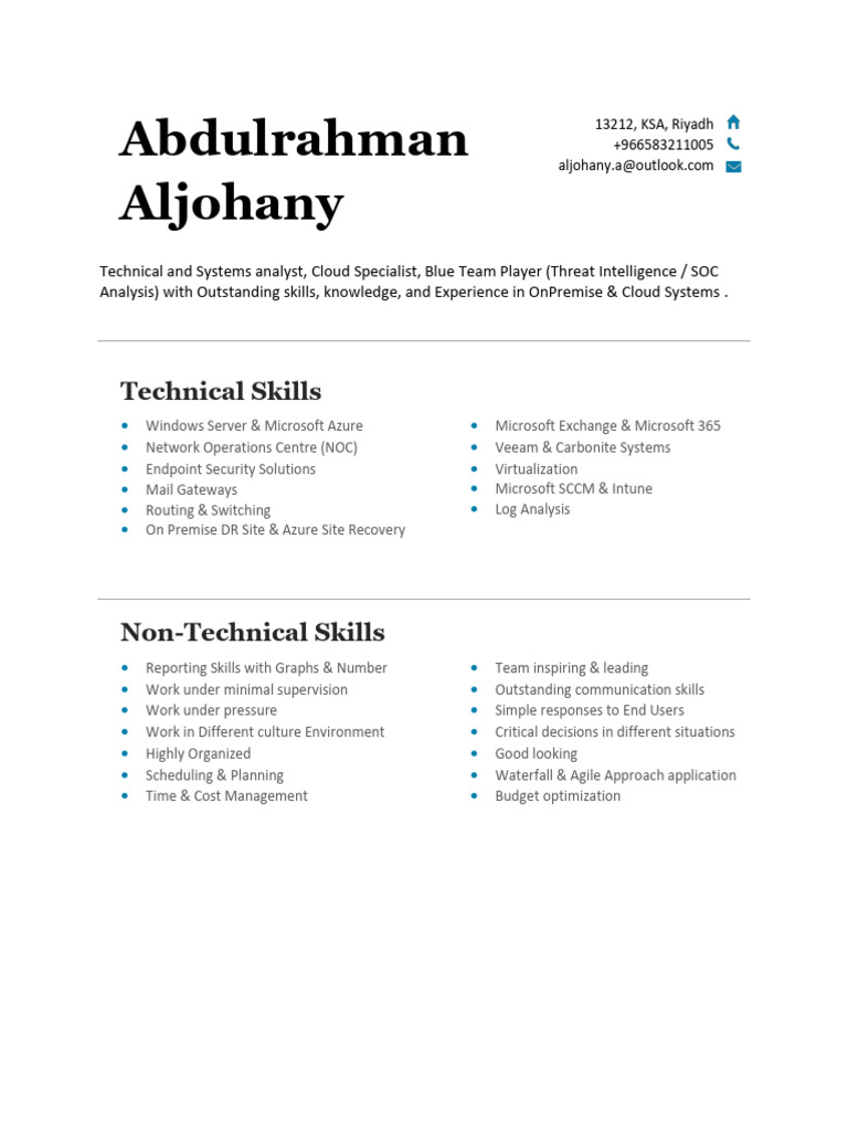 Abdulrahman AlJohany CV Updated Last | PDF