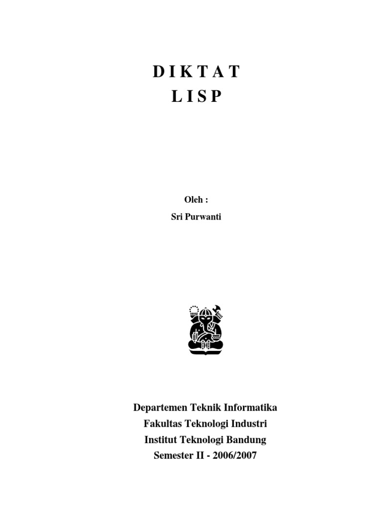 Diktat LISP untuk Mahasiswa IT | PDF | Kajian Bahasa Asing | Komputer