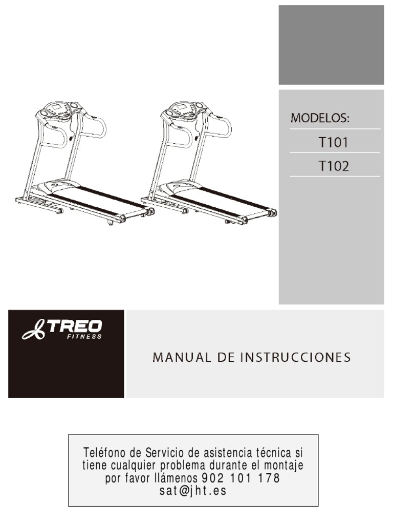 Manual Treo T101 y T102 Español | PDF | Ejercicio físico | Enchufes y tomas de corriente alterna