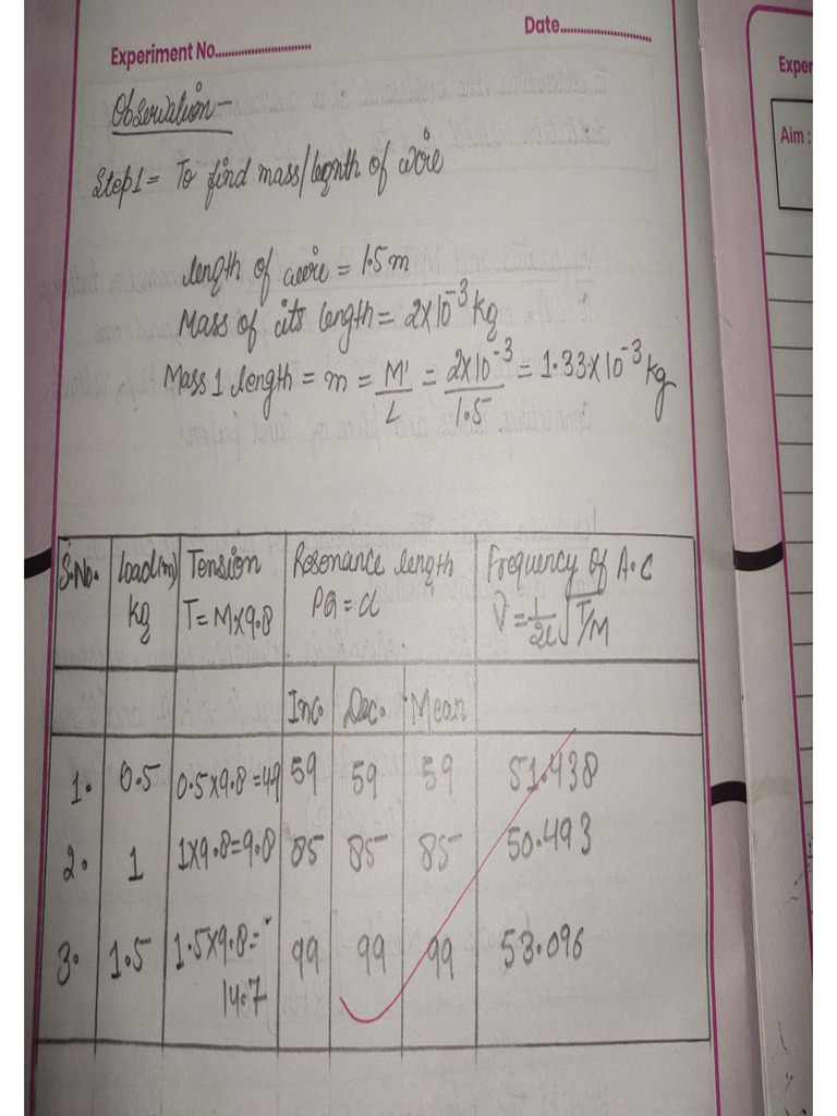 Physics Experiment 7 | PDF