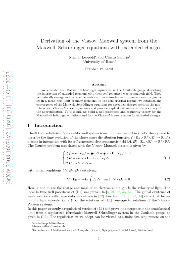 Derivation of The Vlasov-Maxwell System From The Maxwell-Schrödinger Equations With Extended ...